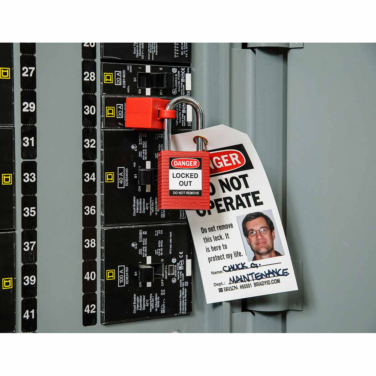 علامات الصور: خطر لا تشغل لا تزيل هذا القفل – TOOLMART