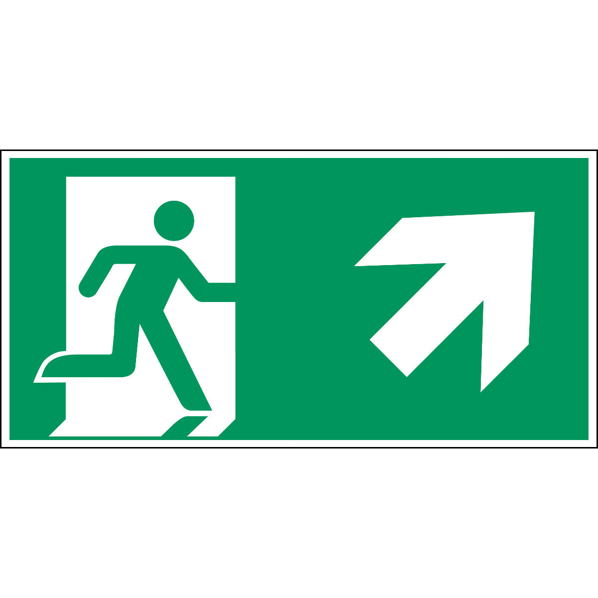 ISO Safety Sign - Emergency exit, right – TOOLMART