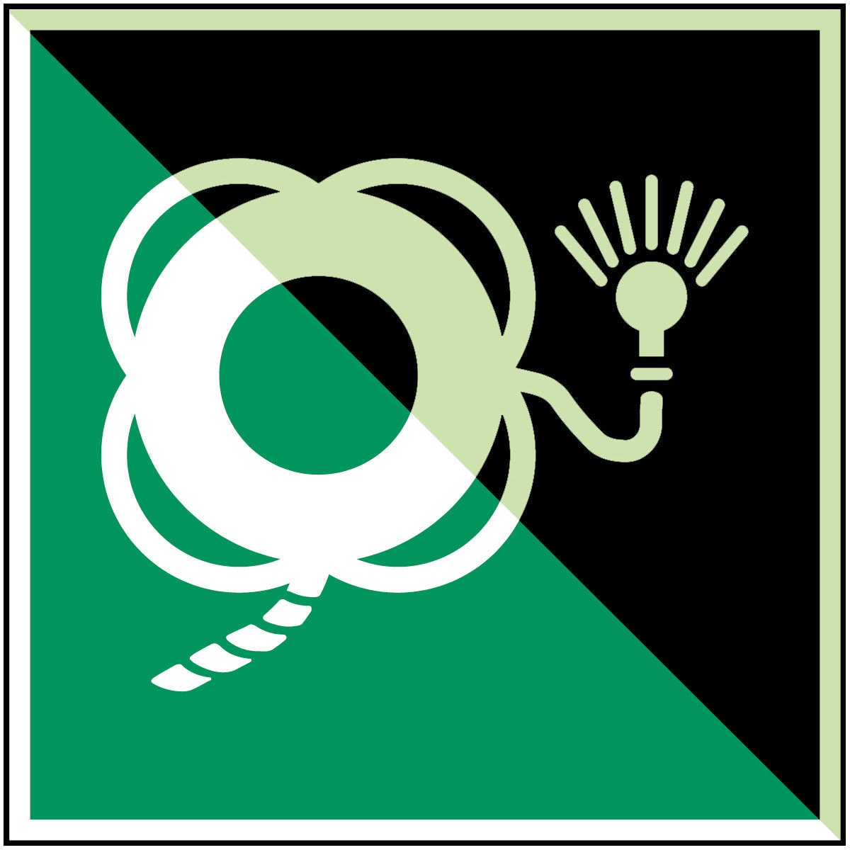 ISO Safety Sign - Lifebuoy with line and light – TOOLMART