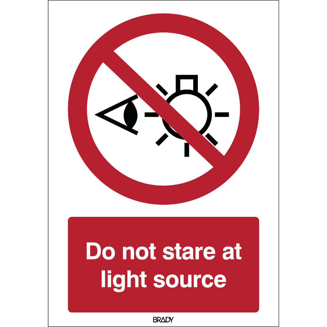 لافتة أمان ISO - لا تحدق في مصدر الضوء – TOOLMART