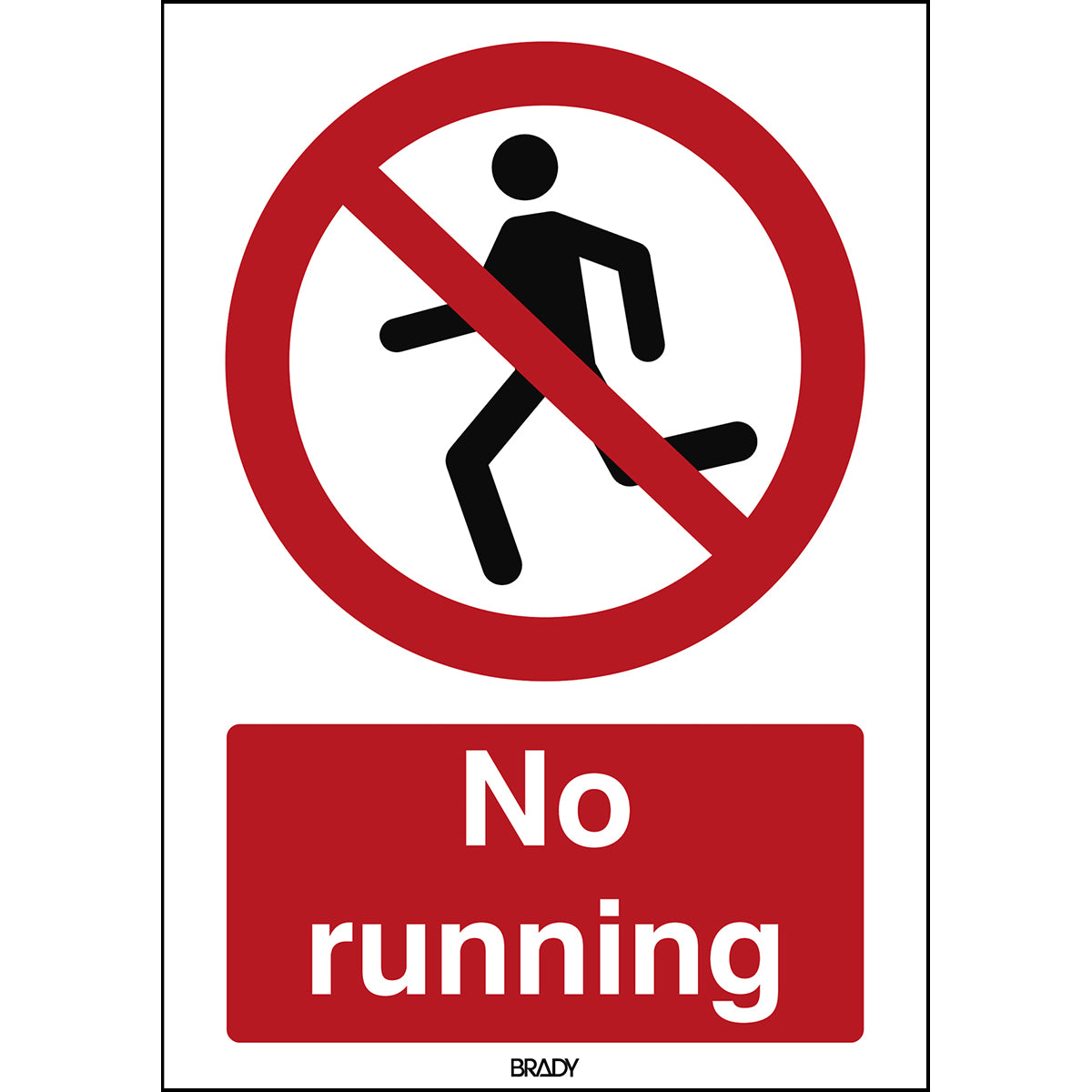 ISO Safety Sign - No running – TOOLMART