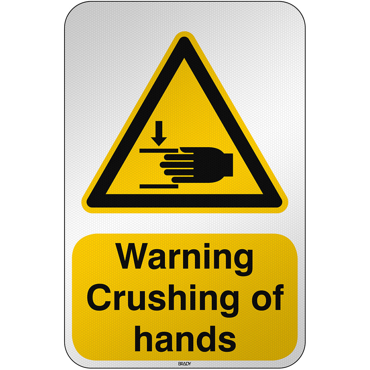ISO Safety Sign - Warning, Crushing of hands – TOOLMART