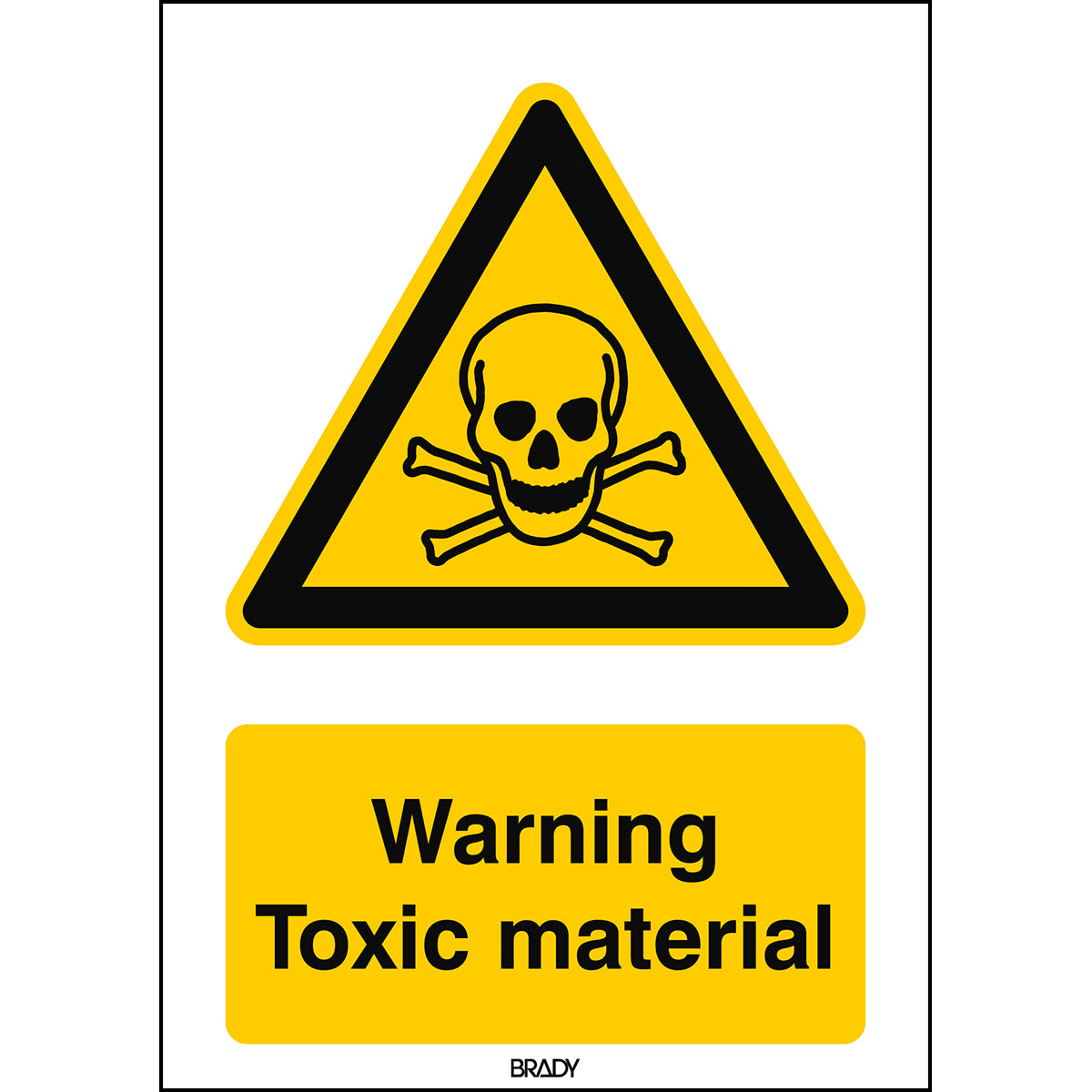 ISO Safety Sign - Warning, Toxic material – TOOLMART
