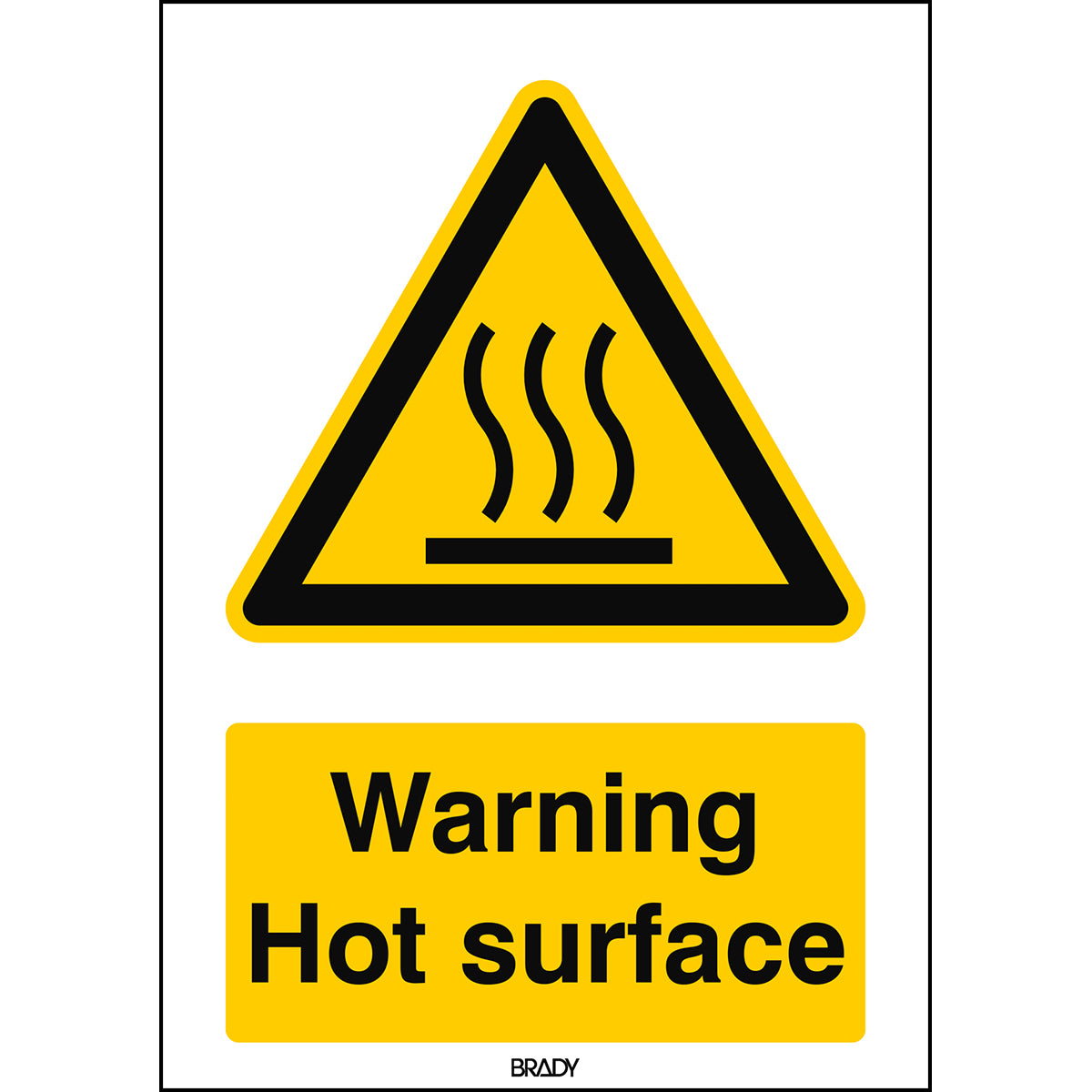 ISO Safety Sign - Warning, Hot surface – TOOLMART