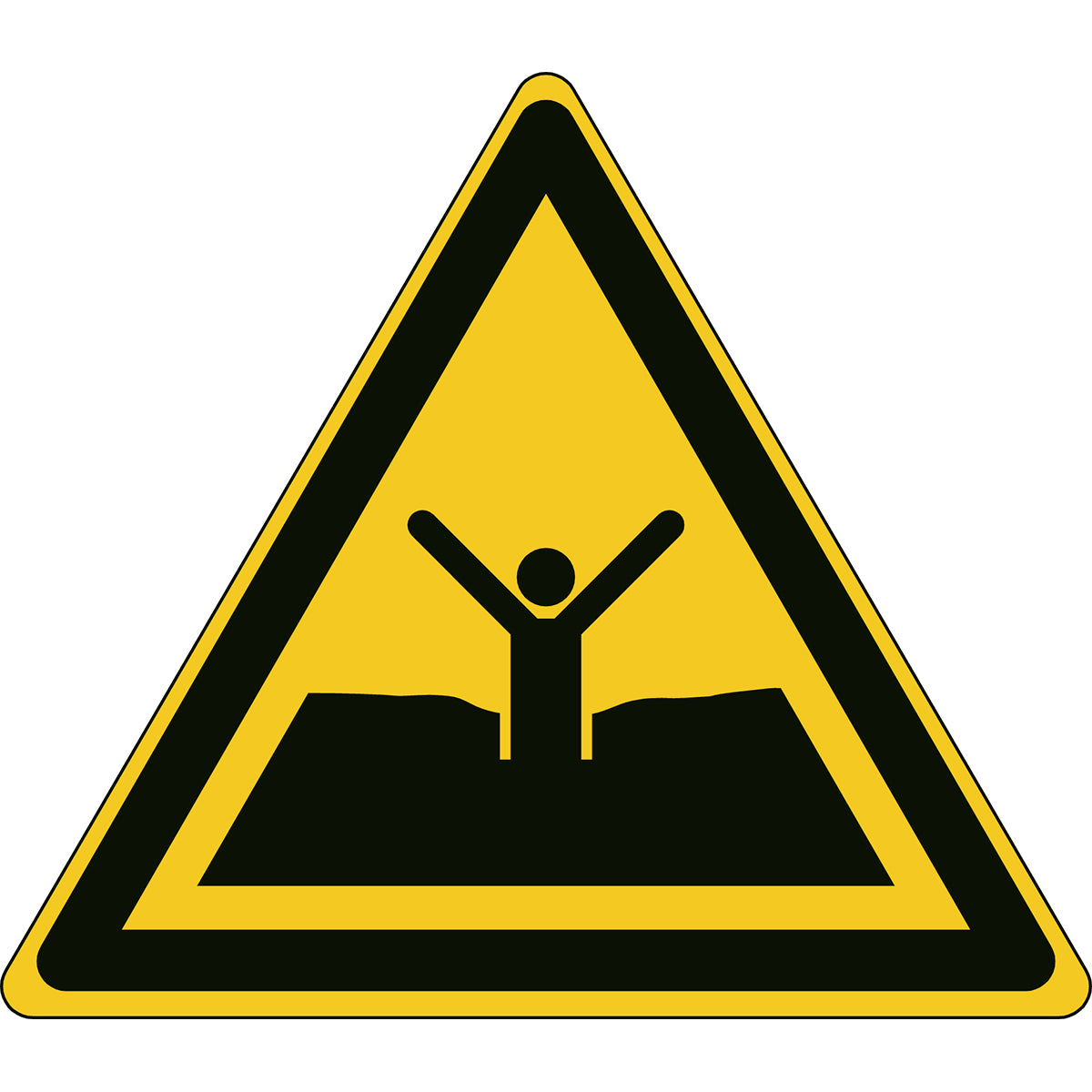 ISO Safety Sign - Warning, Quicksand or mud, deep mud or silt – TOOLMART
